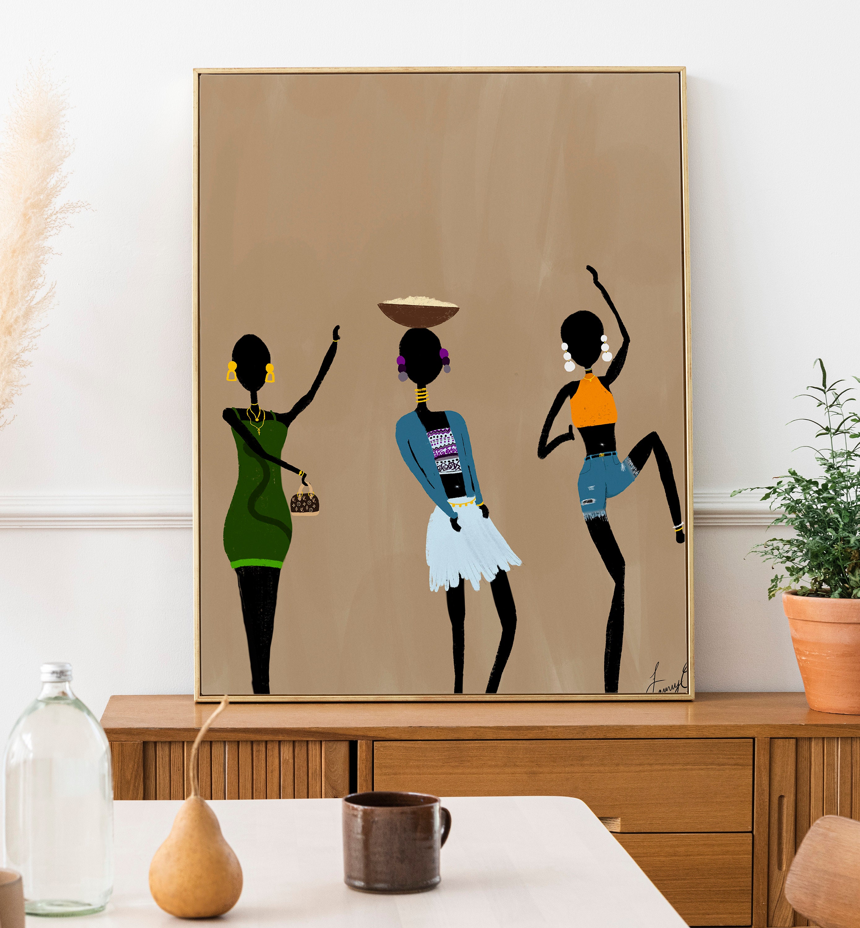 African Art Prints, African Fashion, Gicleé Quality Art Prints, Black ...