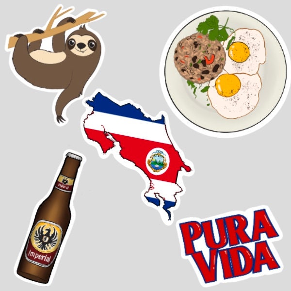 Costa Rica Sticker - Etsy