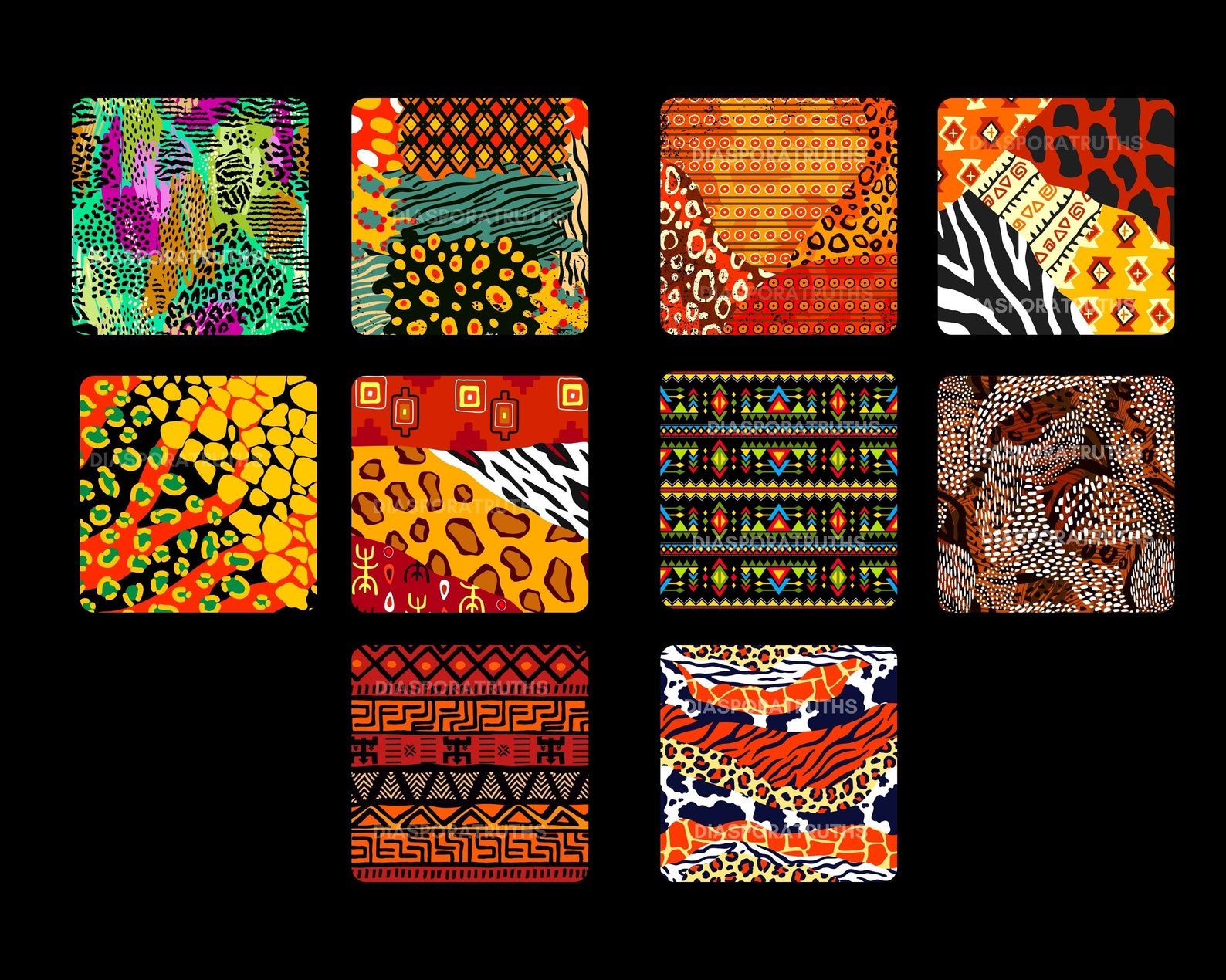 African Digital Paper Pack Printable Scrapbooking Papers - Etsy Canada