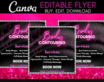 DIY BODY SCULPTING Flyer Body Contouring Flyer Social Media - Etsy