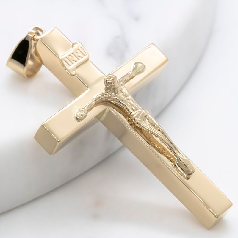 Large 14k Gold Cross - Etsy
