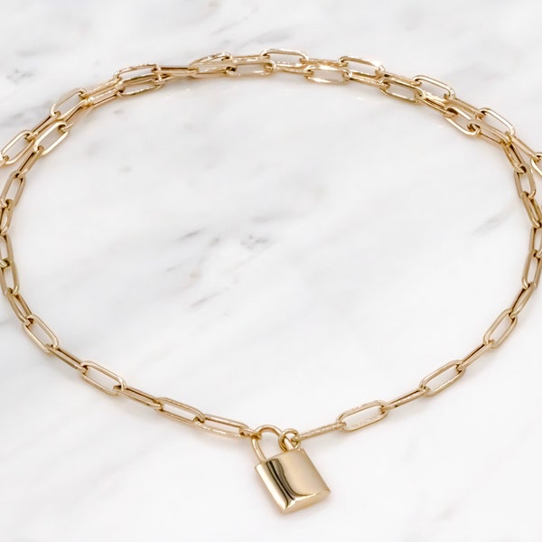 Padlock Necklace - Etsy