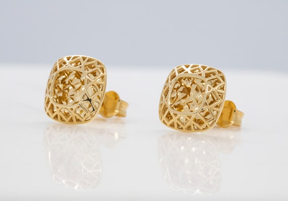 14 karat gold post earrings store