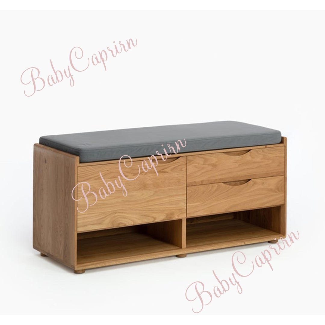 Forest Touch Bench With Storage, Hallway Bench, Wood Bench - Etsy