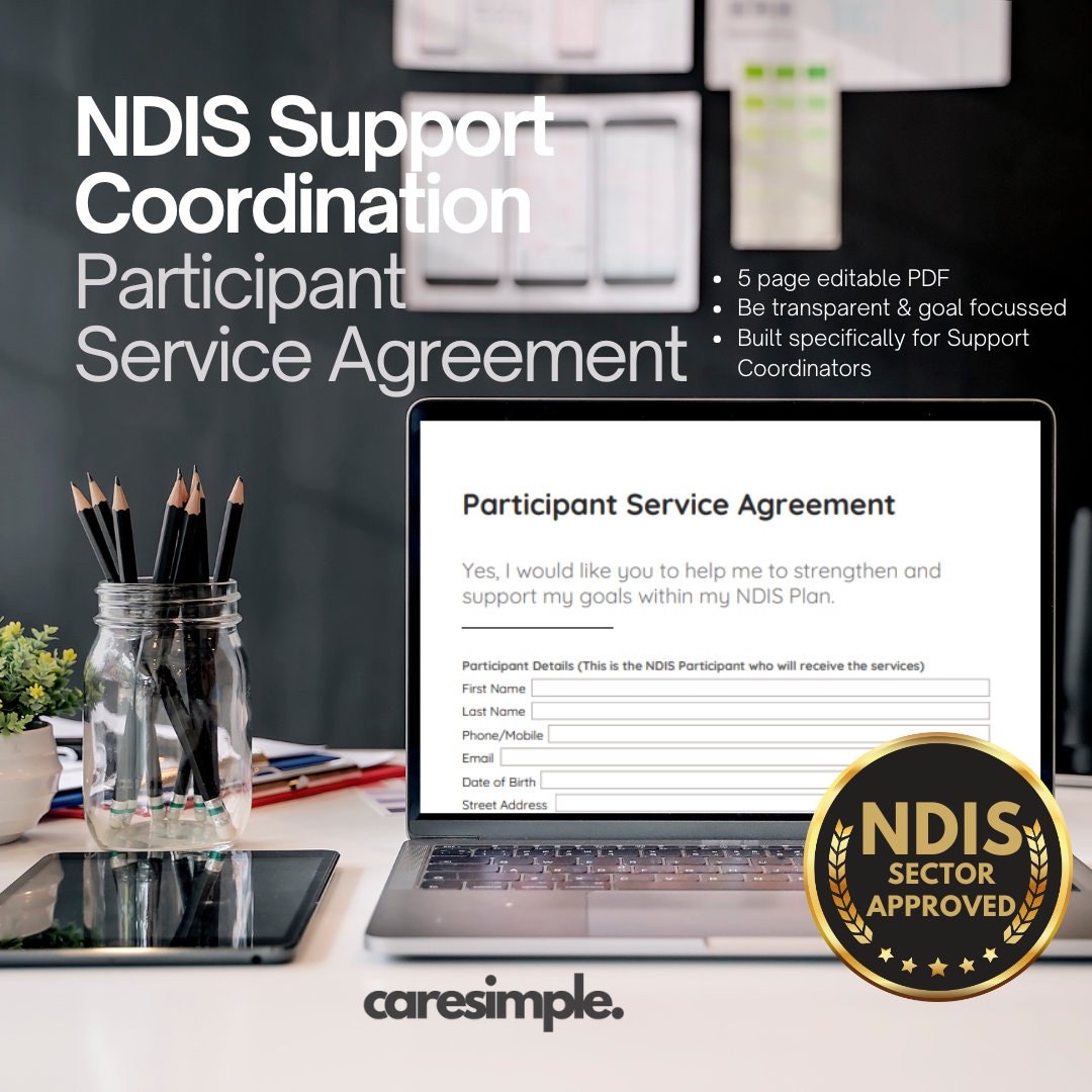 NDIS Support Coordination - Service Agreement - Editable PDF ...