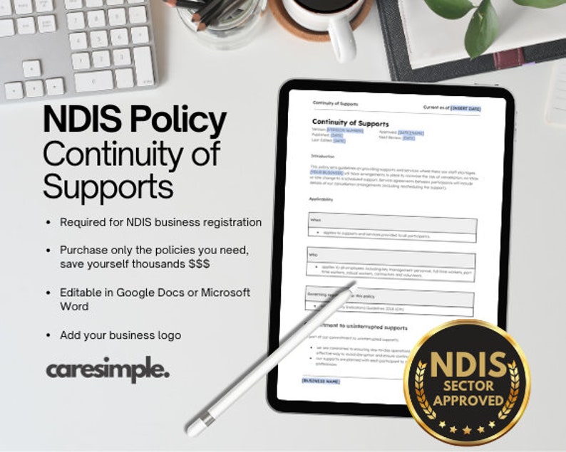 NDIS Policy - Continuity of Supports - Editable - Disability - NDIS ...