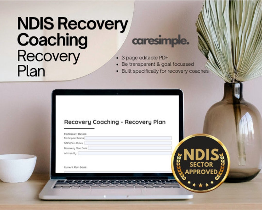 NDIS Recovery Coaching - Recovery Plan - Editable PDF - Disability ...