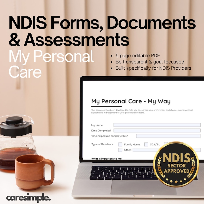 NDIS Documentation - My Personal Care My Way Self Assessment - Editable ...