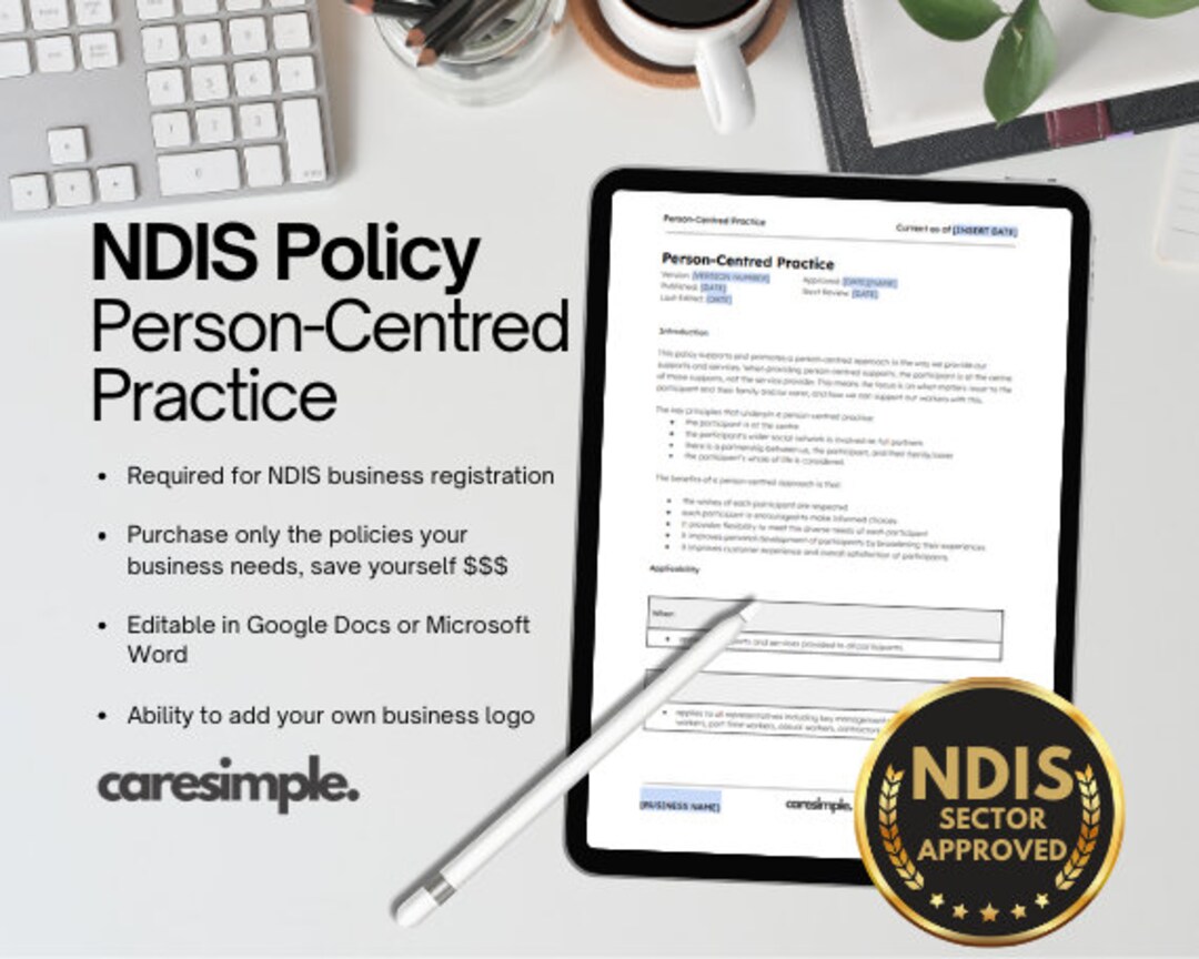 NDIS Policy - Person-centred Practice - Editable - Disability - NDIS ...