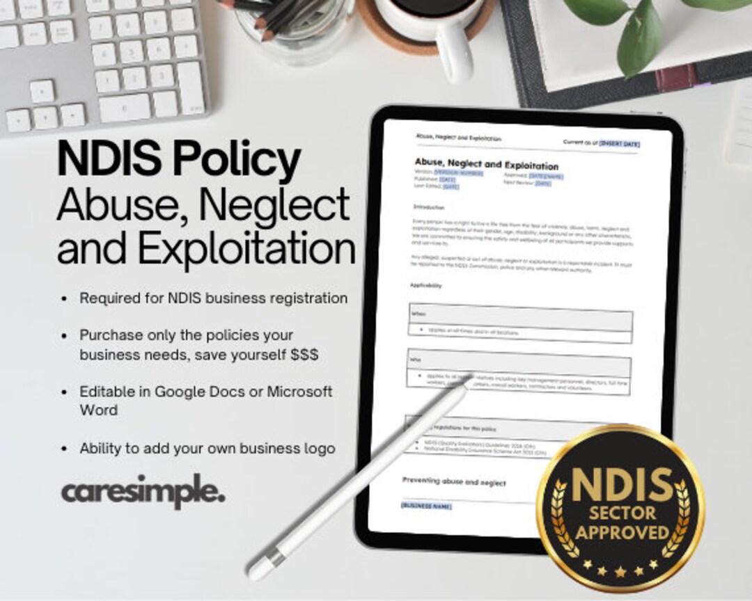 NDIS Policy - Abuse, Neglect and Exploitation - Editable - Disability ...