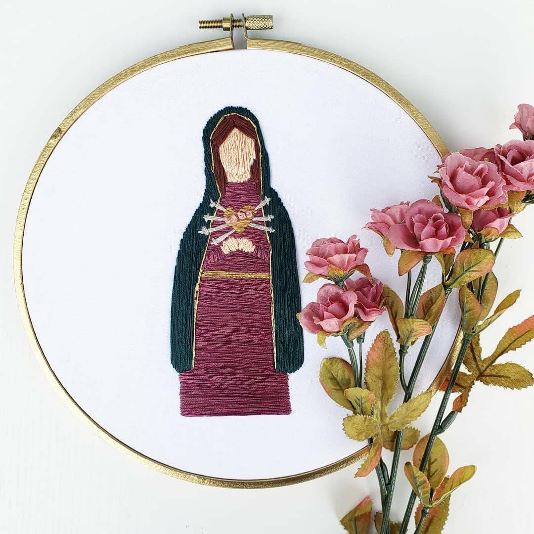 Our Lady of Sorrows, Hand Embroidery, 7 Seven Sorrows of Mary - Etsy