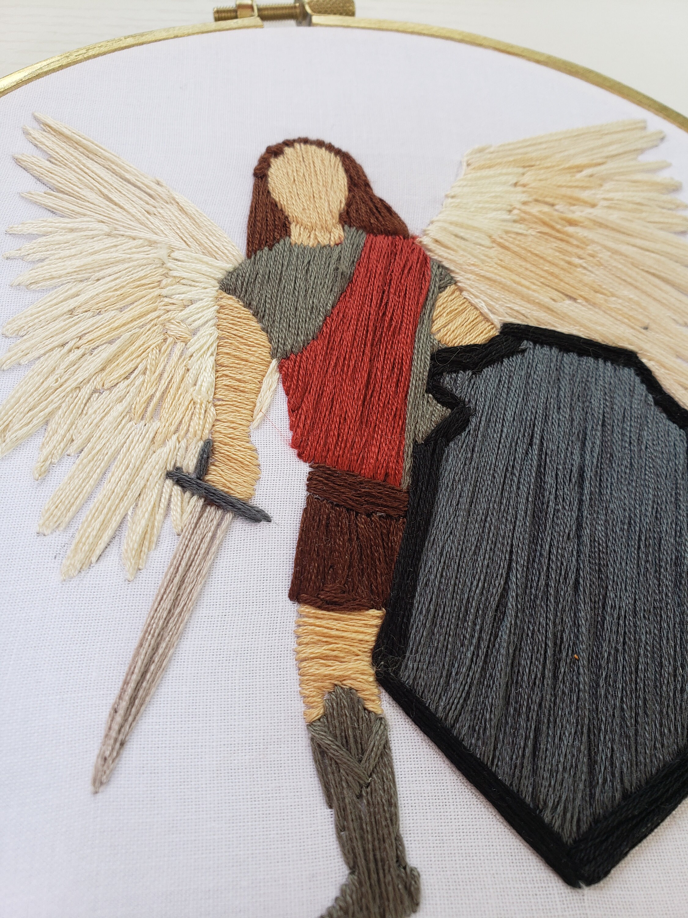 Saint Michael the Archangel Hand Embroidery Catholic Art - Etsy