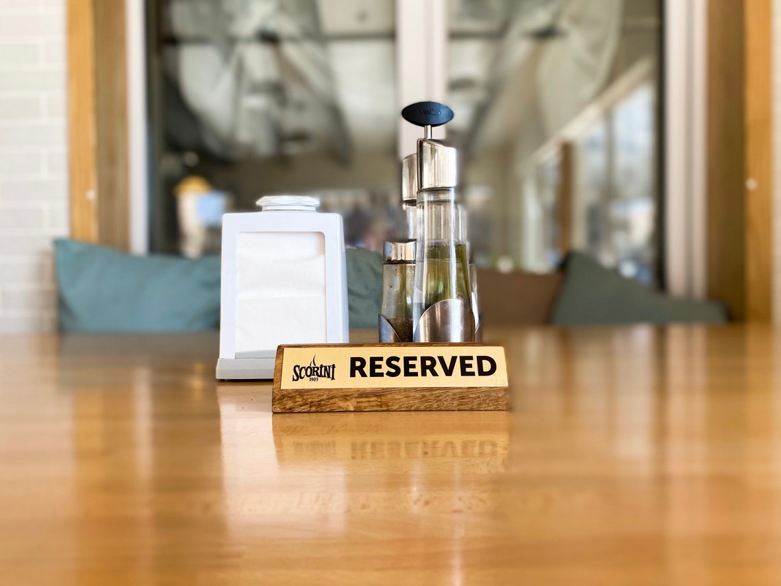 Tabletop Reserve Plate Reserved Table Sign Reserved Sign - Etsy