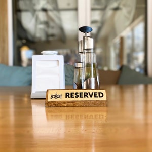 Tabletop Reserve Plate, Reserved Table Sign, Reserved Sign, Table ...