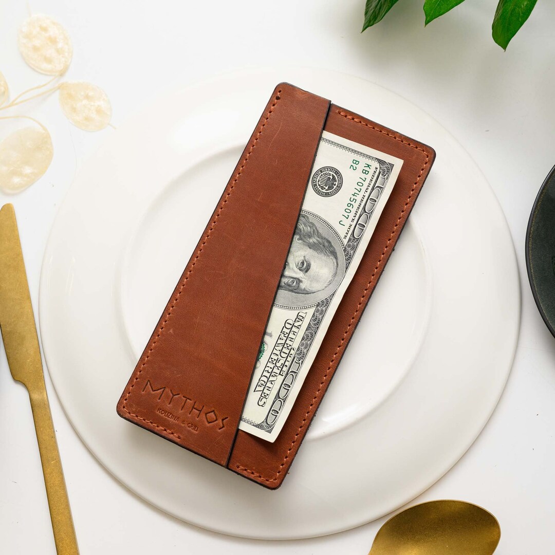Leather Bill Envelope, Check Holder for Restaurant, Leather Check ...
