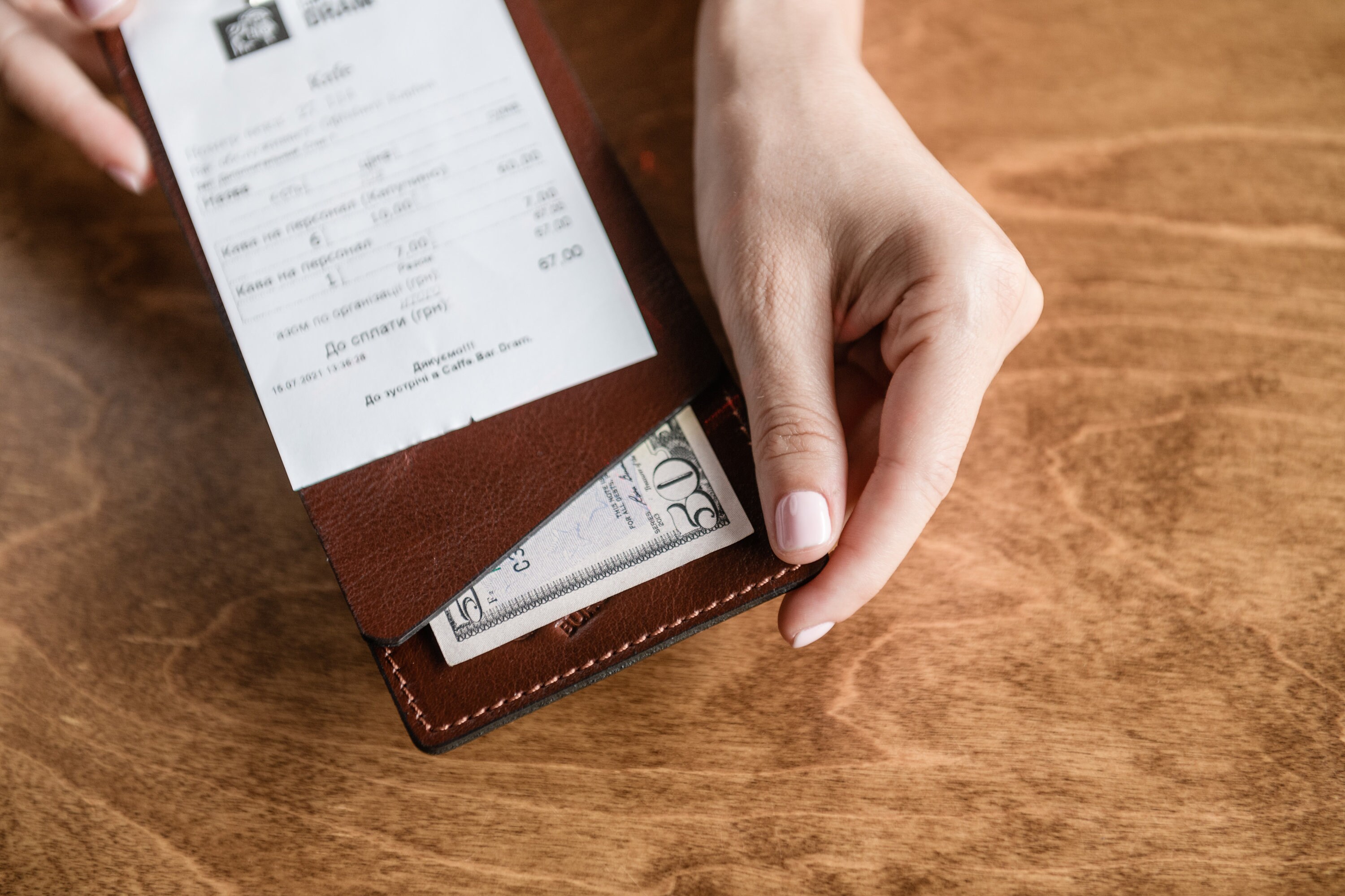Leather Bill Holder Check Holder for Restaurant Leather - Etsy