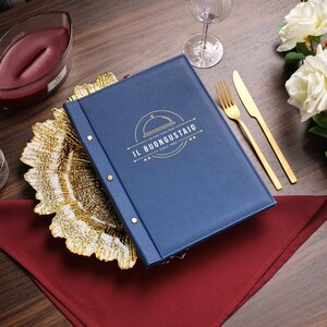 Personalized Faux Leather Menu Holder: Restaurant Menu Board - Etsy