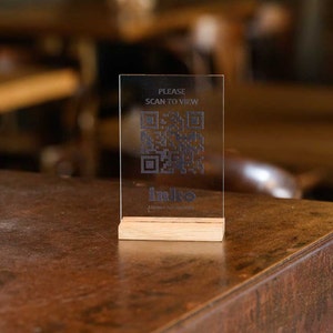 QR Code Menu Display, Touchless Menu Stand, QR Code Stand, Personalised ...