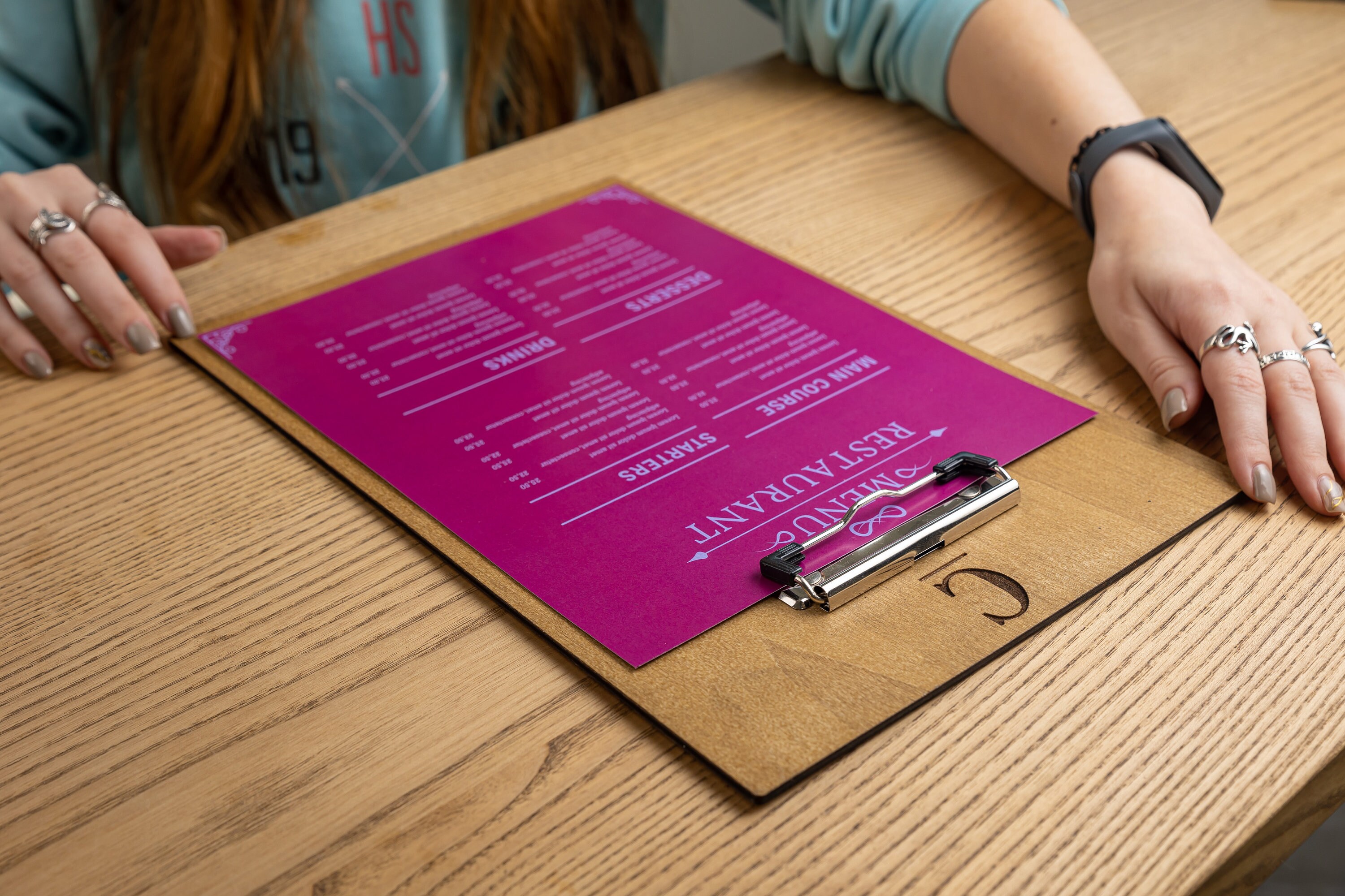 Wooden Menu Board Engraved Menu Binder Restaurant Menu - Etsy