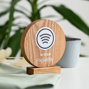 NFC Tag Sign With UV Coloured Printing, Custom NFC Tap to Pay Sign ...