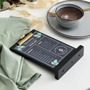 Tabletop Menu Holder, Cafe Bar Menu Sigh With Binder, Retail Sign ...