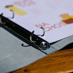 Leather Drink Menu Cover With Ring Binder Mechanism, Personalised Menu ...