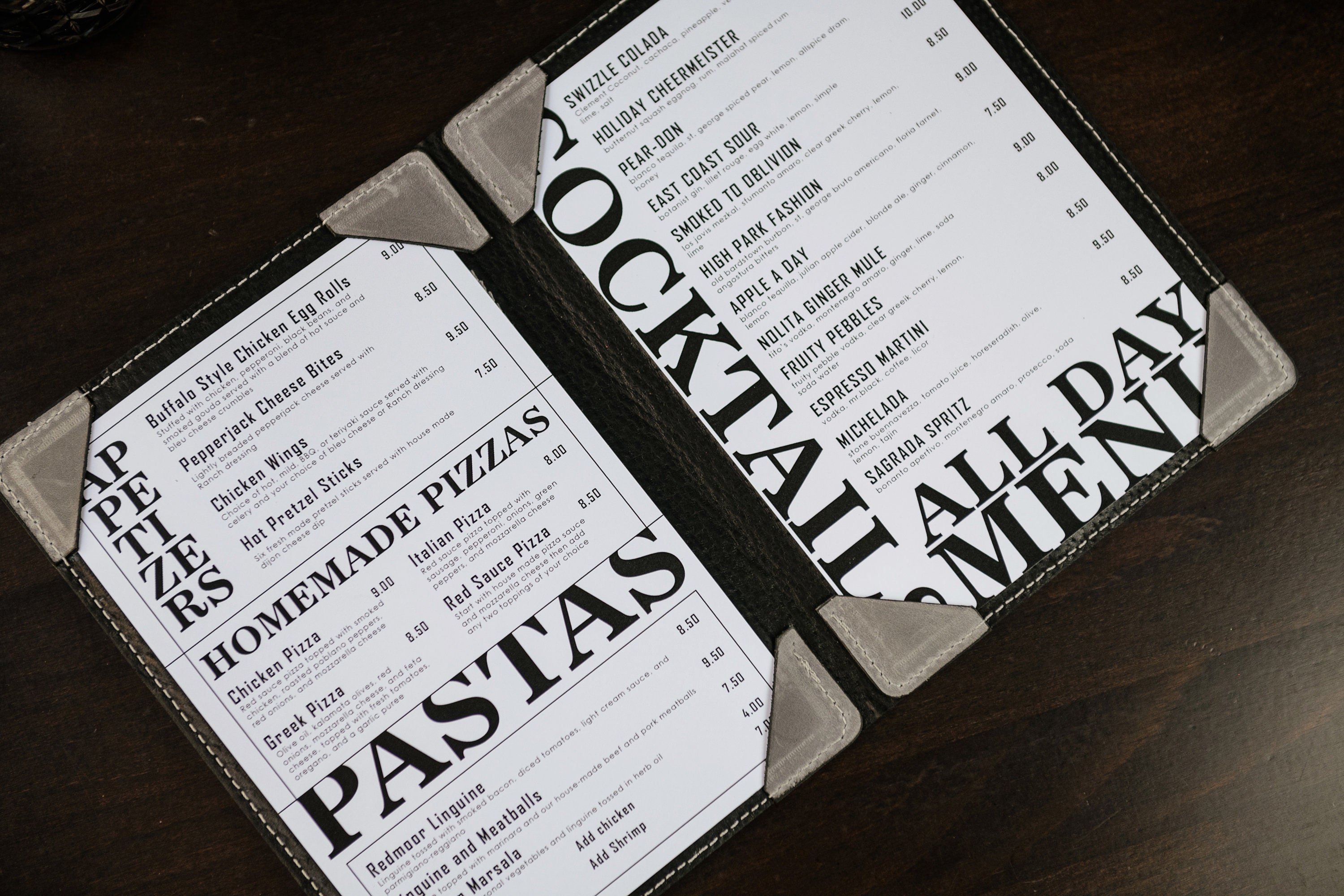 Hard Cover Menu Holder Leather Menu Cover A5 Menu Holder - Etsy Canada