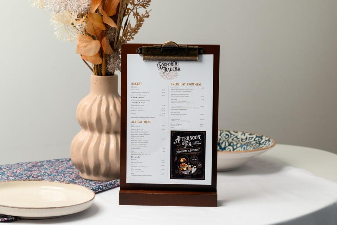 Solid Oak Menu Board With Ring Binder - Etsy
