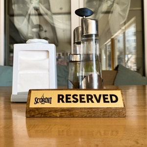 Reserved Table Plate, Reserved Seat Sign, Table Number Plate, Reserved ...
