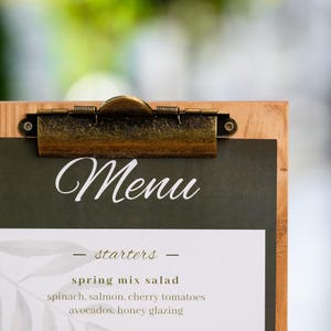 Tabletop Menu Holder, Cafe Bar Menu Sigh With Binder, Retail Sign ...