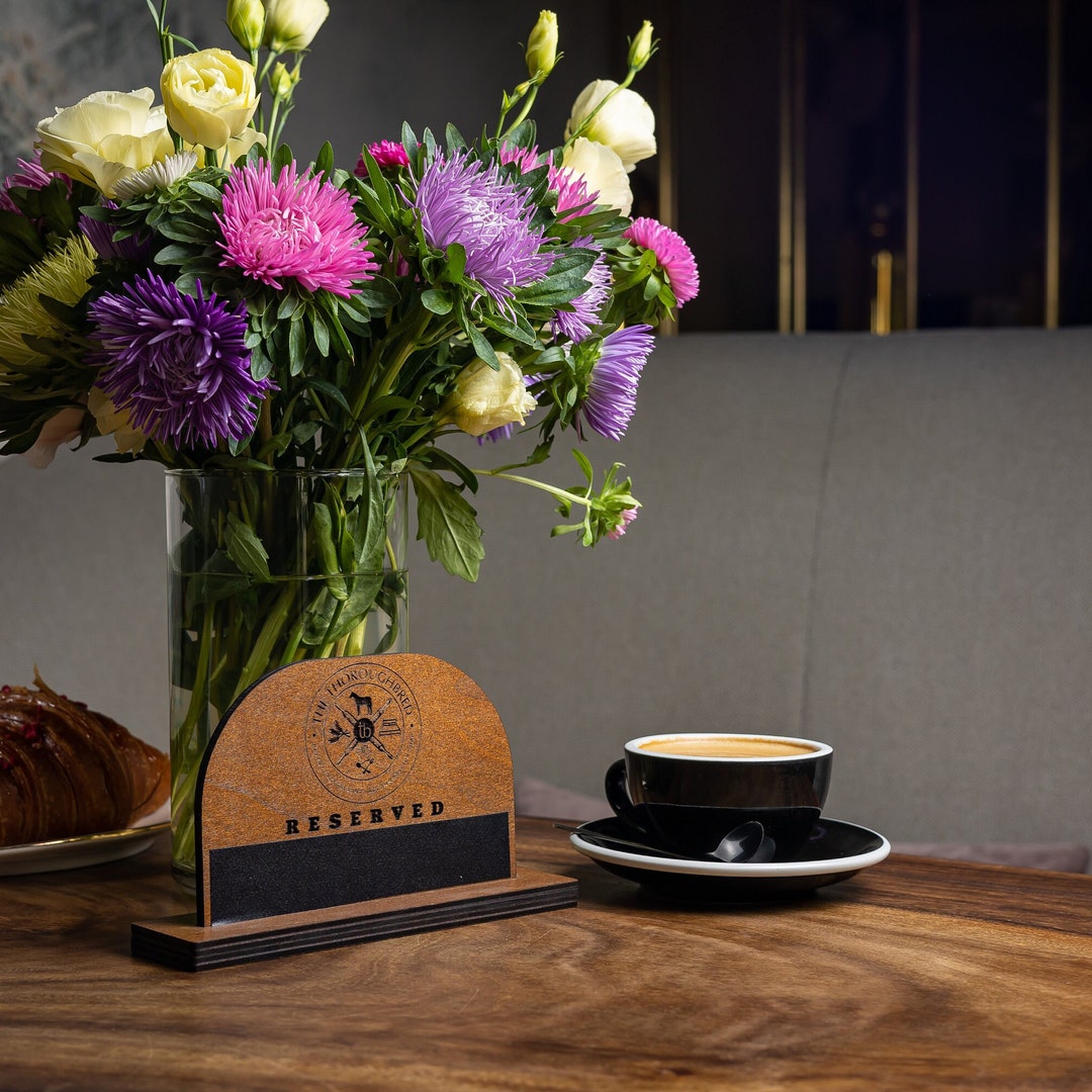 Tabletop Reserve Plate With Chalboard, Reserved Table Sign, Reserved ...