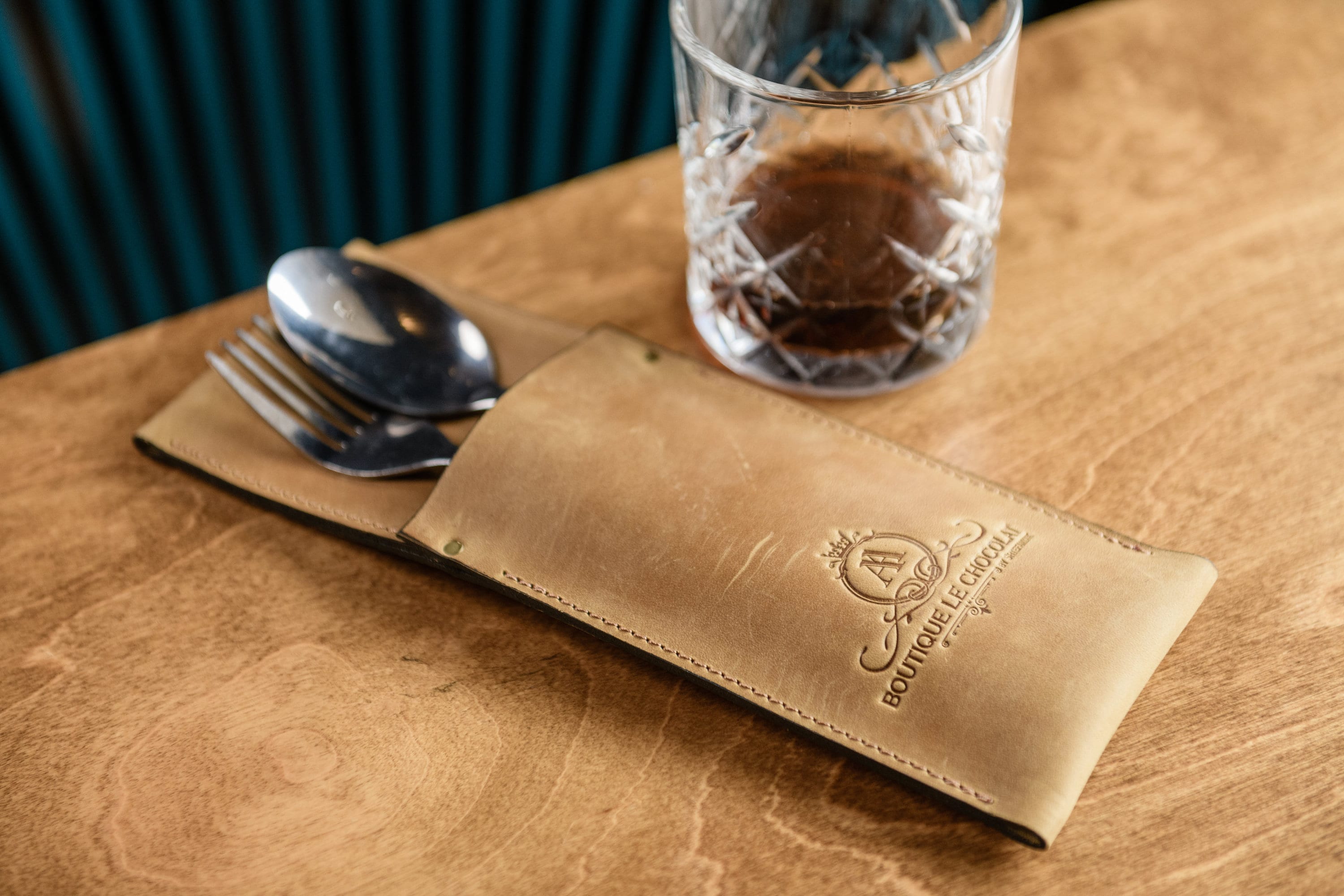 Leather Cutlery Holder Restaurant Cutlery Case Custom - Etsy