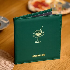 PU Leather Restaurant Menu Cover, Menu Sleeve Folder With Logo ...