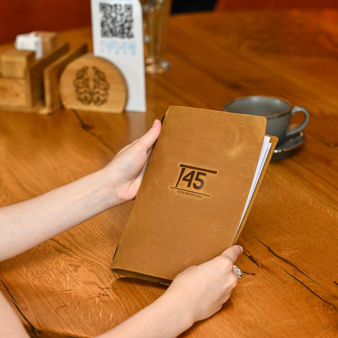 Soft Leather Menu Holder for Binded Sheet, Cover for Restaurants and ...