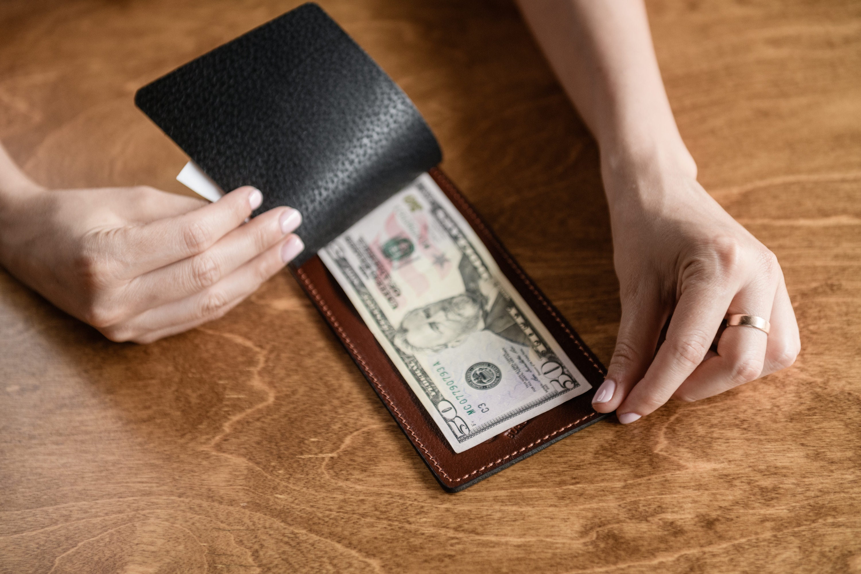 Leather Bill Holder Check Holder for Restaurant Leather - Etsy