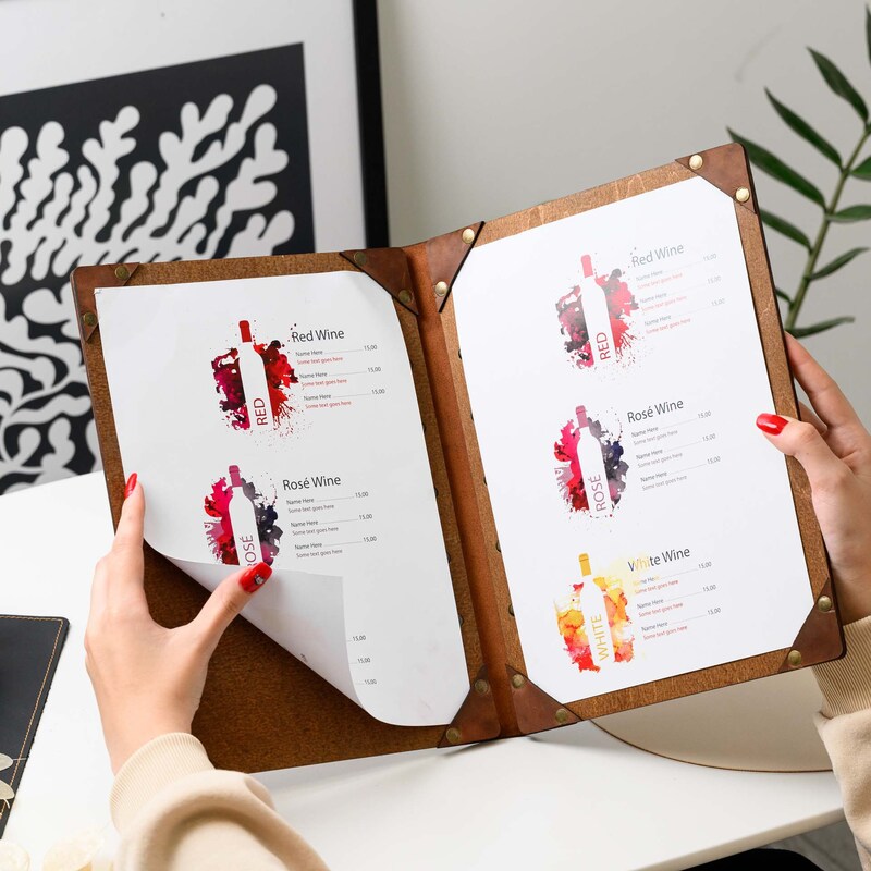 Custom Wooden Menu Covers - Etsy