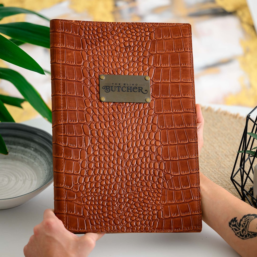 Leather Menu Folder, Menu Holder With Logo, Restaurant Menu Folder ...