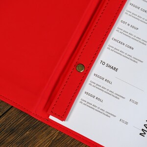 PU Leather Restaurant Menu Cover, Menu Sleeve Folder With Logo ...