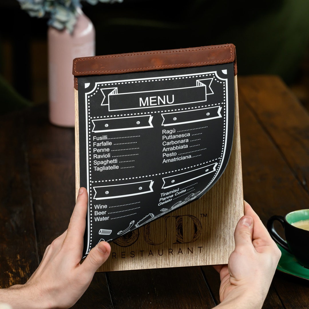 Veenered HDF Restaurant Menu Board, Durable Menu Holder, Menu Holder ...