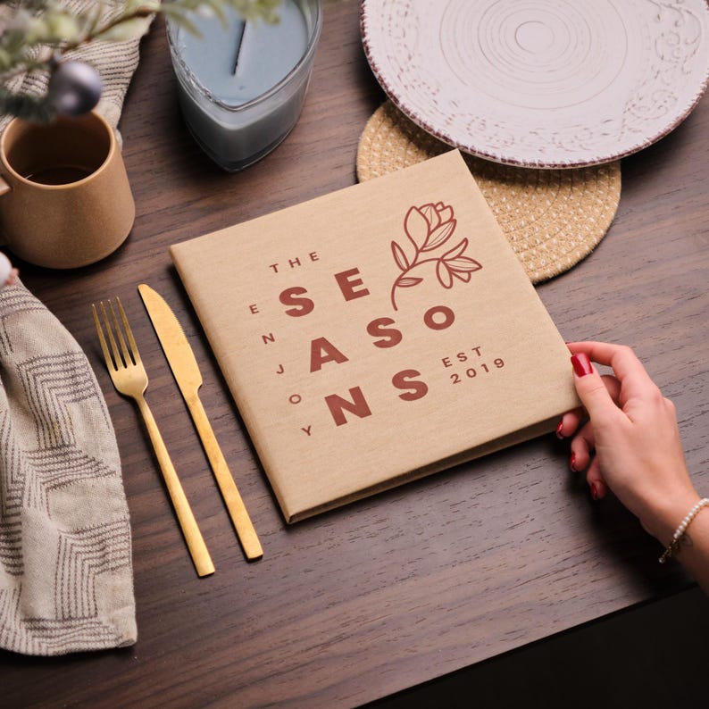 Customizable Fabric Menu Holder: Restaurant Menu Cover - Etsy