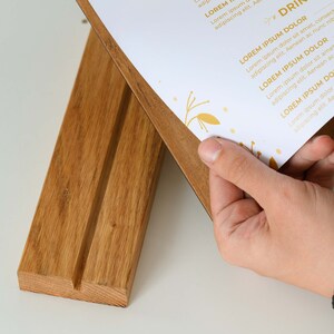 2 in 1 Table Stand and Menu Board for A5/A4 Sheets, Wooden Table Sign ...