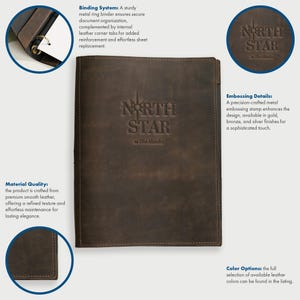 Hard Cover Menu Holder With Binder, Leather Menu Cover A4, Menu Holder ...