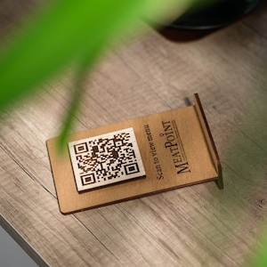 QR Code Stand, Scan to Pay Sign, Wooden QR Code Stand, Personalized QR ...