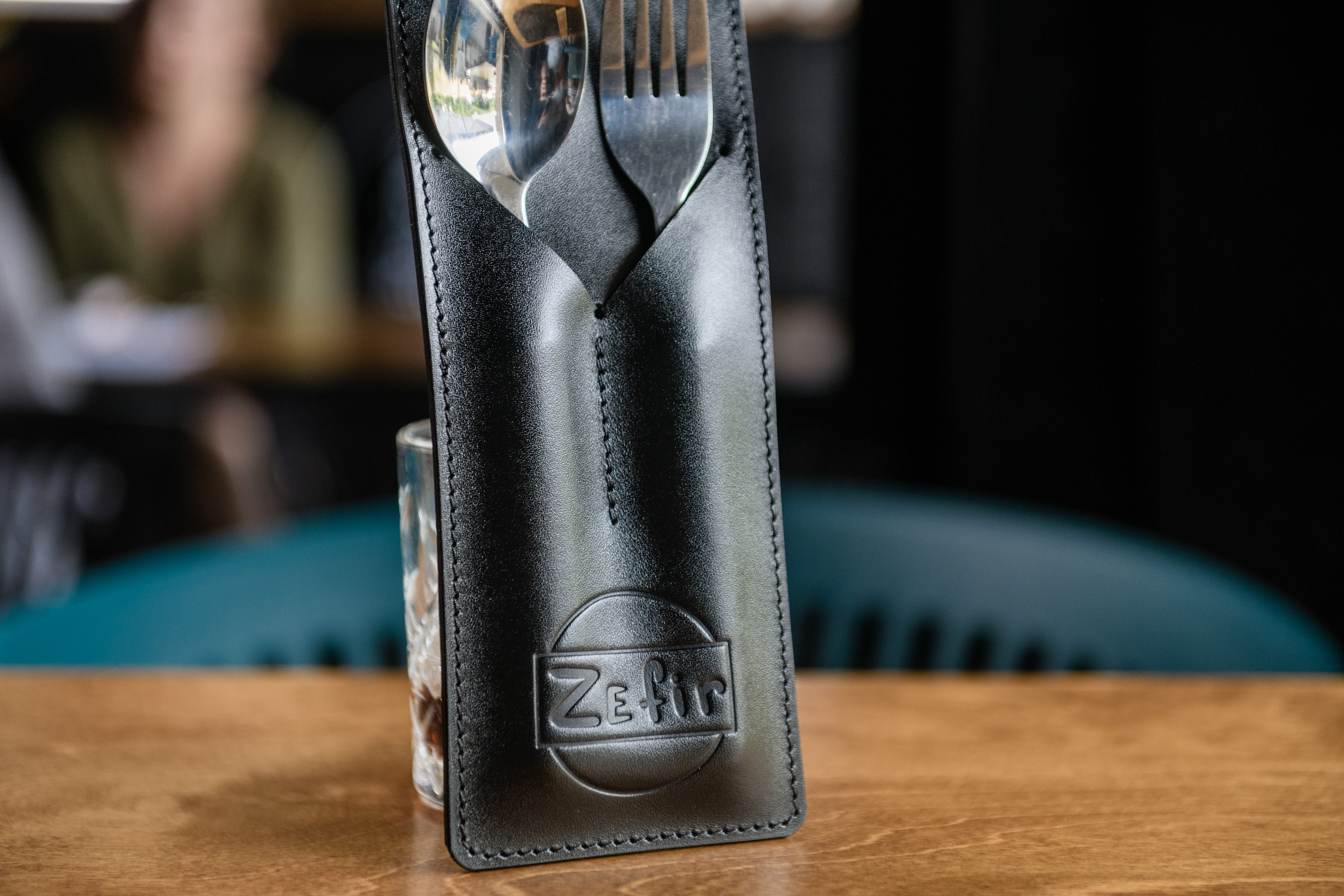 Leather Cutlery Holder Restaurant Cutlery Case Custom | Etsy