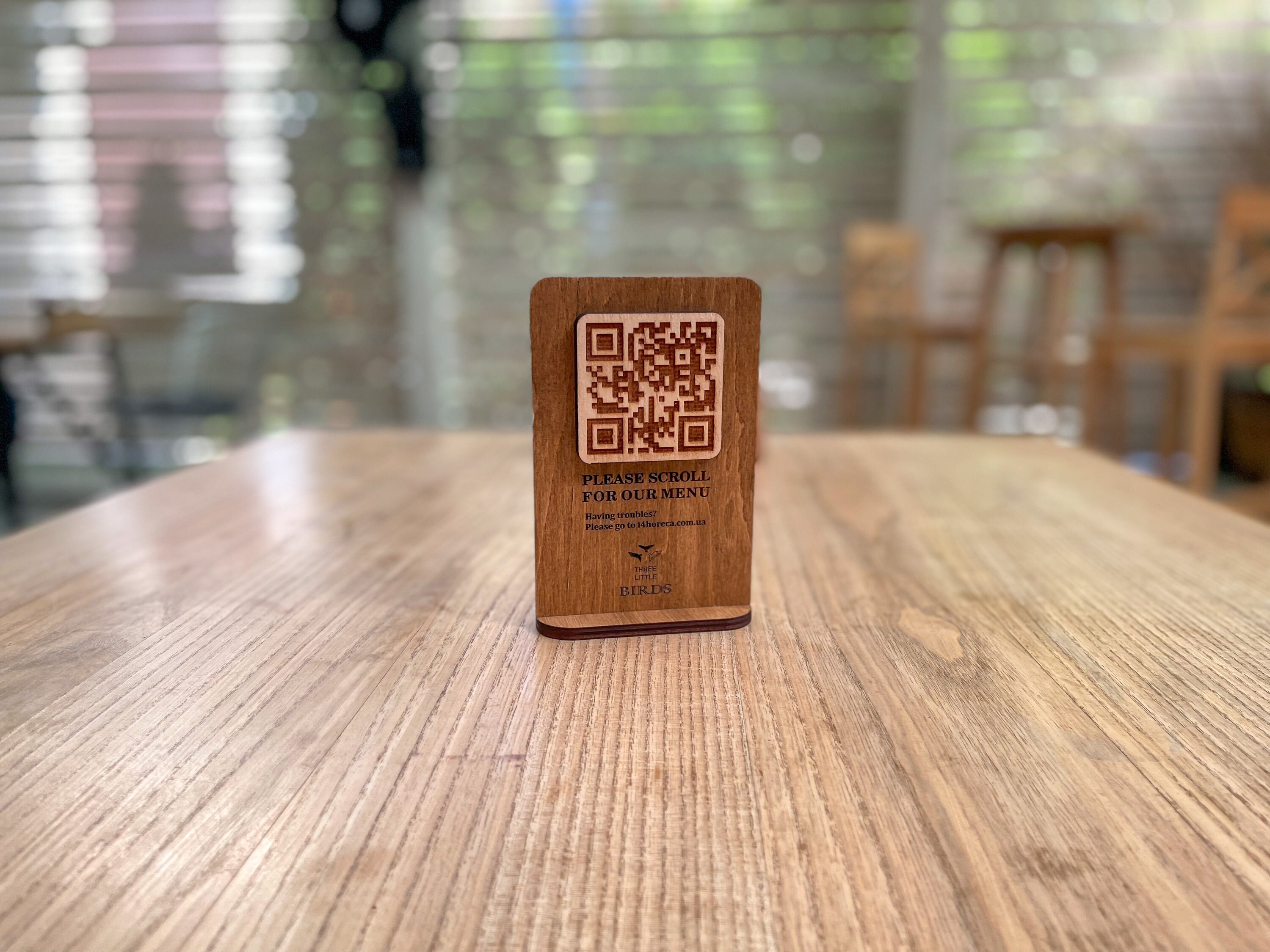 QR Code Menu Sign Scan to View Menu Wooden Table Menu | Etsy