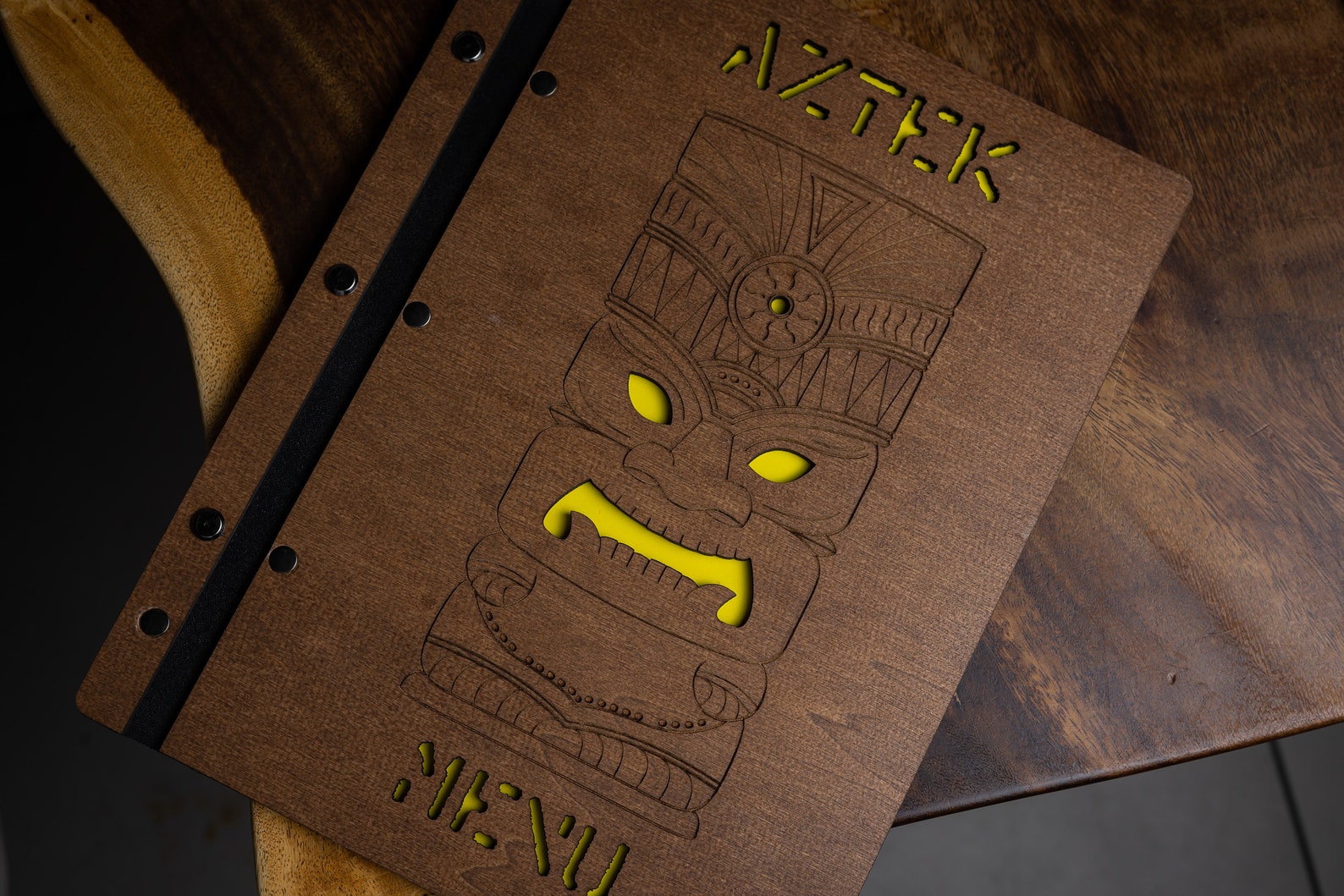 Customized Wooden Menu Folder With Cut Out Cover Menu Holder - Etsy