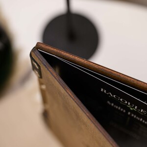 Hardcover Menu Holder for Changeable Sheets, Engraved Wooden Menu ...