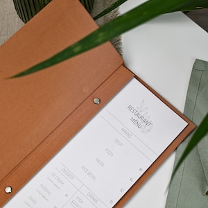 Fabric Wine List Folder, Drink Menu Holder With Logo, Customizable Wine ...