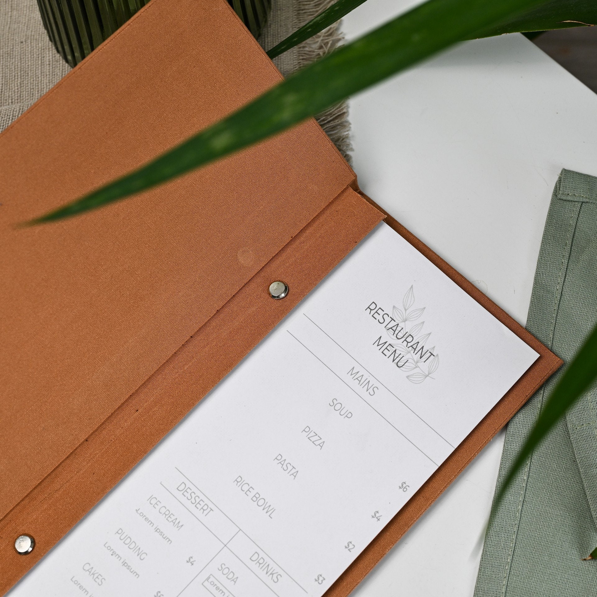 Fabric Wine List Folder: Drink Menu Holder With Logo - Etsy
