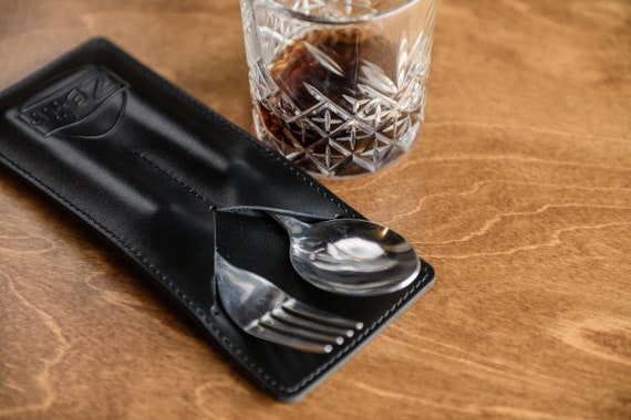 Leather Cutlery Holder Restaurant Cutlery Case Custom - Etsy